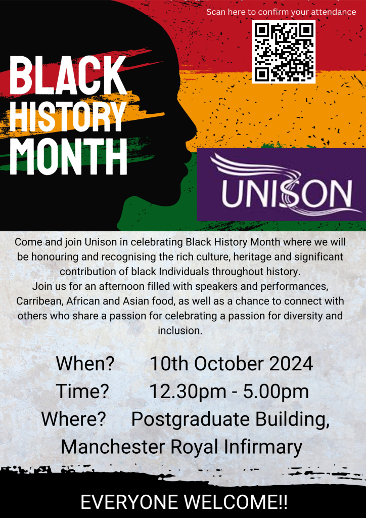 Black History Month – A Unison Event – UNISON Manchester University ...